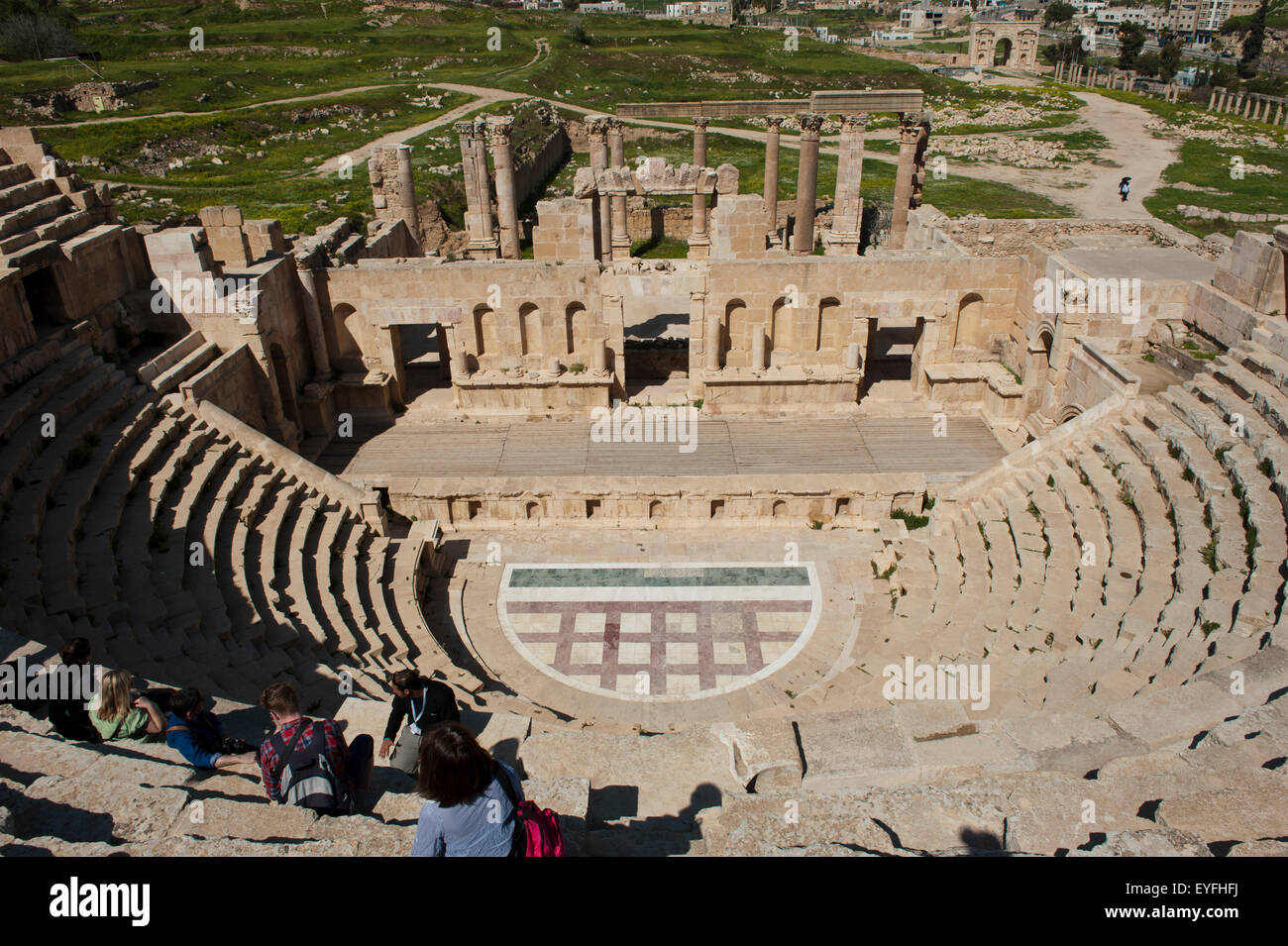 The Roman North Theatre; Jerash, Jordan Stock Photo - Alamy