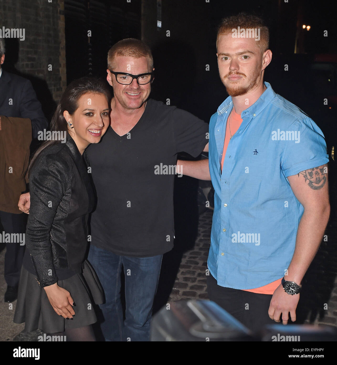 Heston Blumenthal seen enjoying a lads night out with his son at the ...