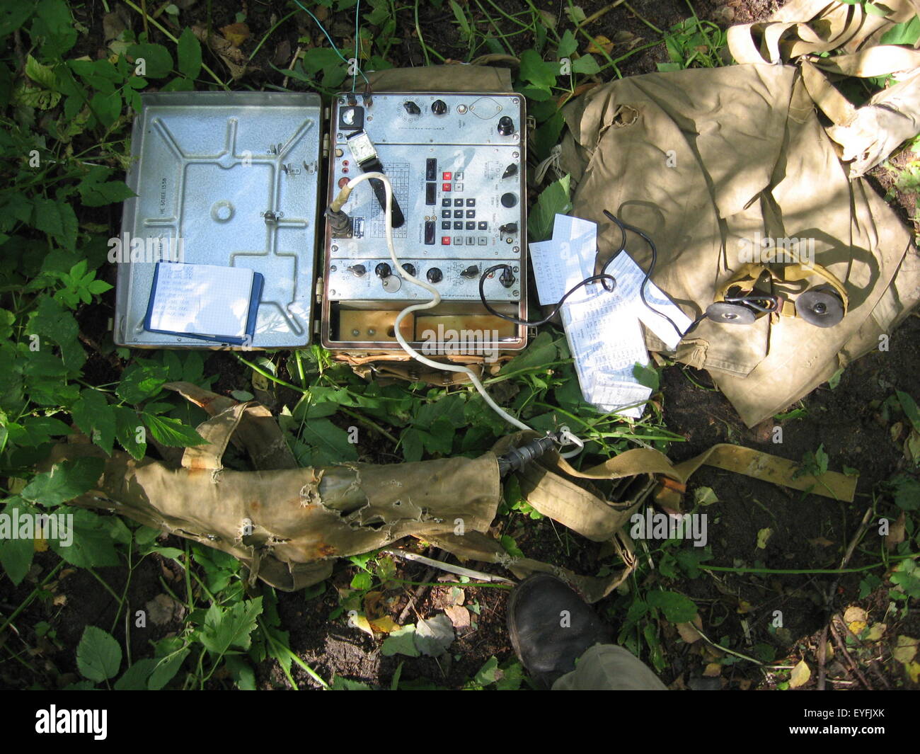 Military portable radio station. Use of transfer of radio data on ...