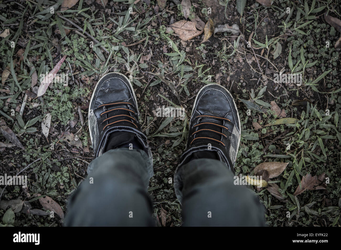 Homeless boy in the park Stock Photo - Alamy
