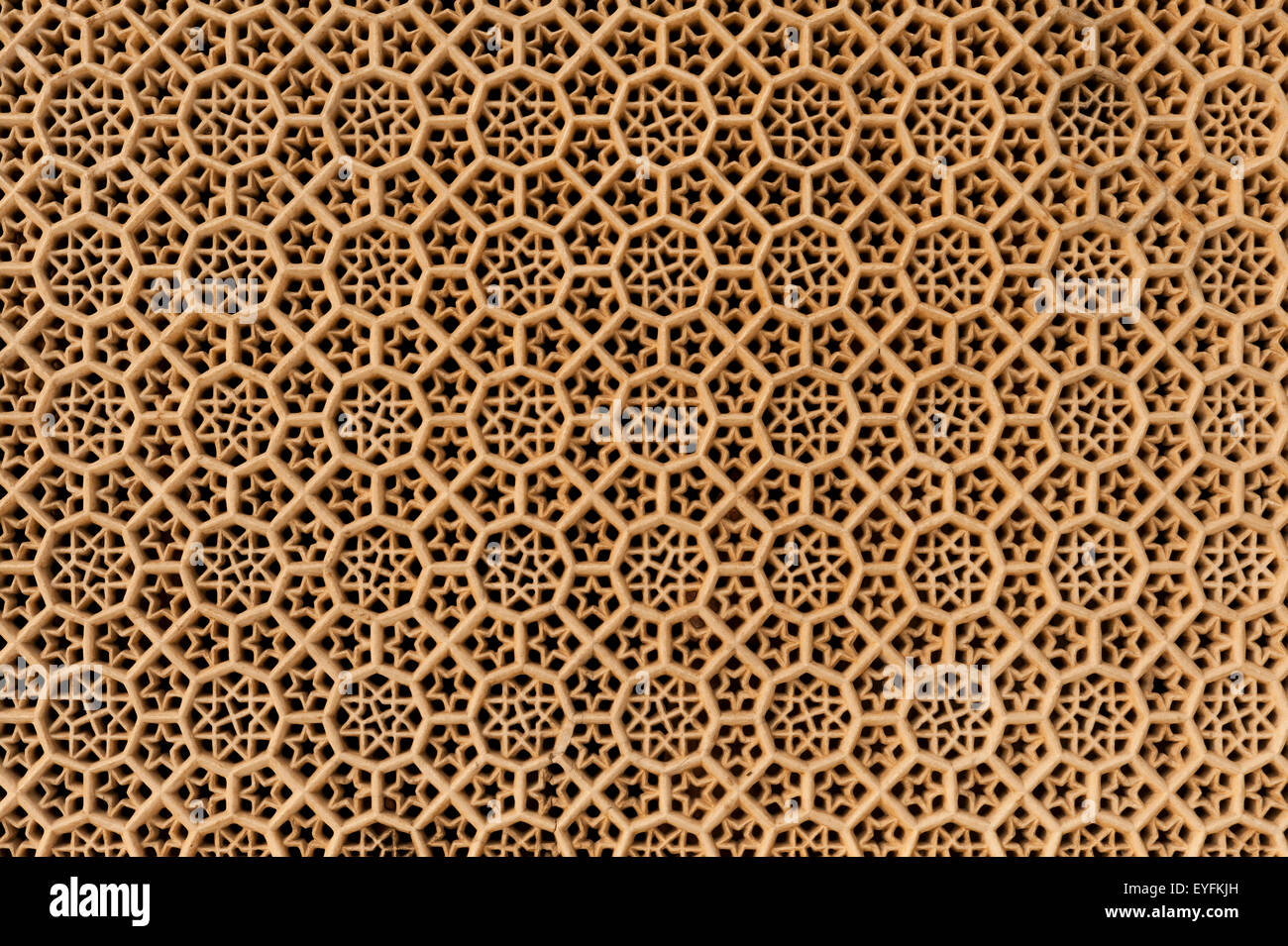 Stone lattice wall in the Jami Masjid; Fatehpur Sikri, Agra, India ...