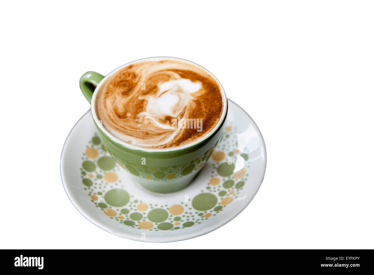Coffee ready to drink in retro style cup and saucer Stock Photo - Alamy