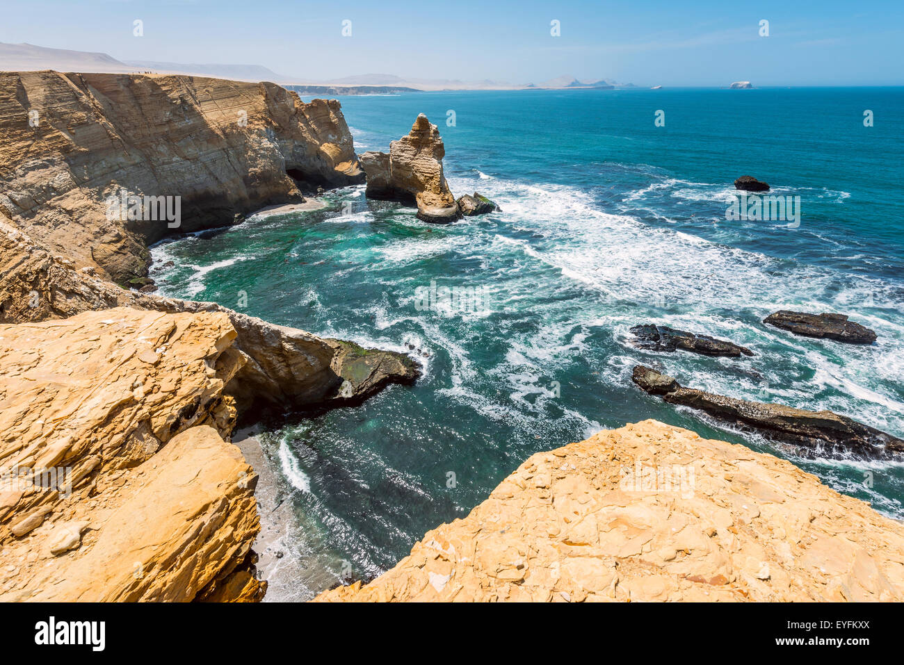 Cathedral Rock Formation, Peruvian Coastline Stock Photo - Alamy