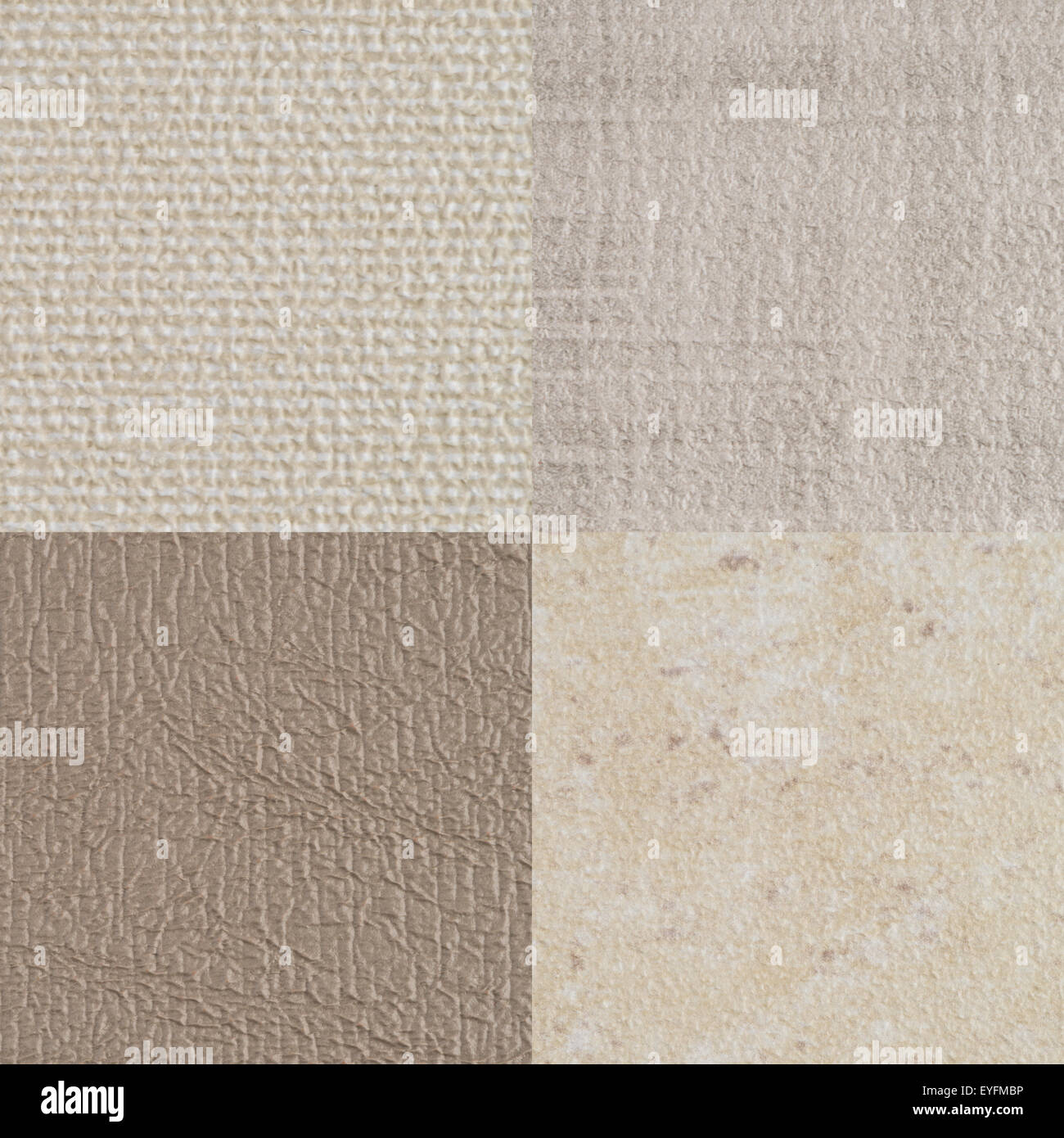 Set of beige vinyl samples, texture background Stock Photo - Alamy