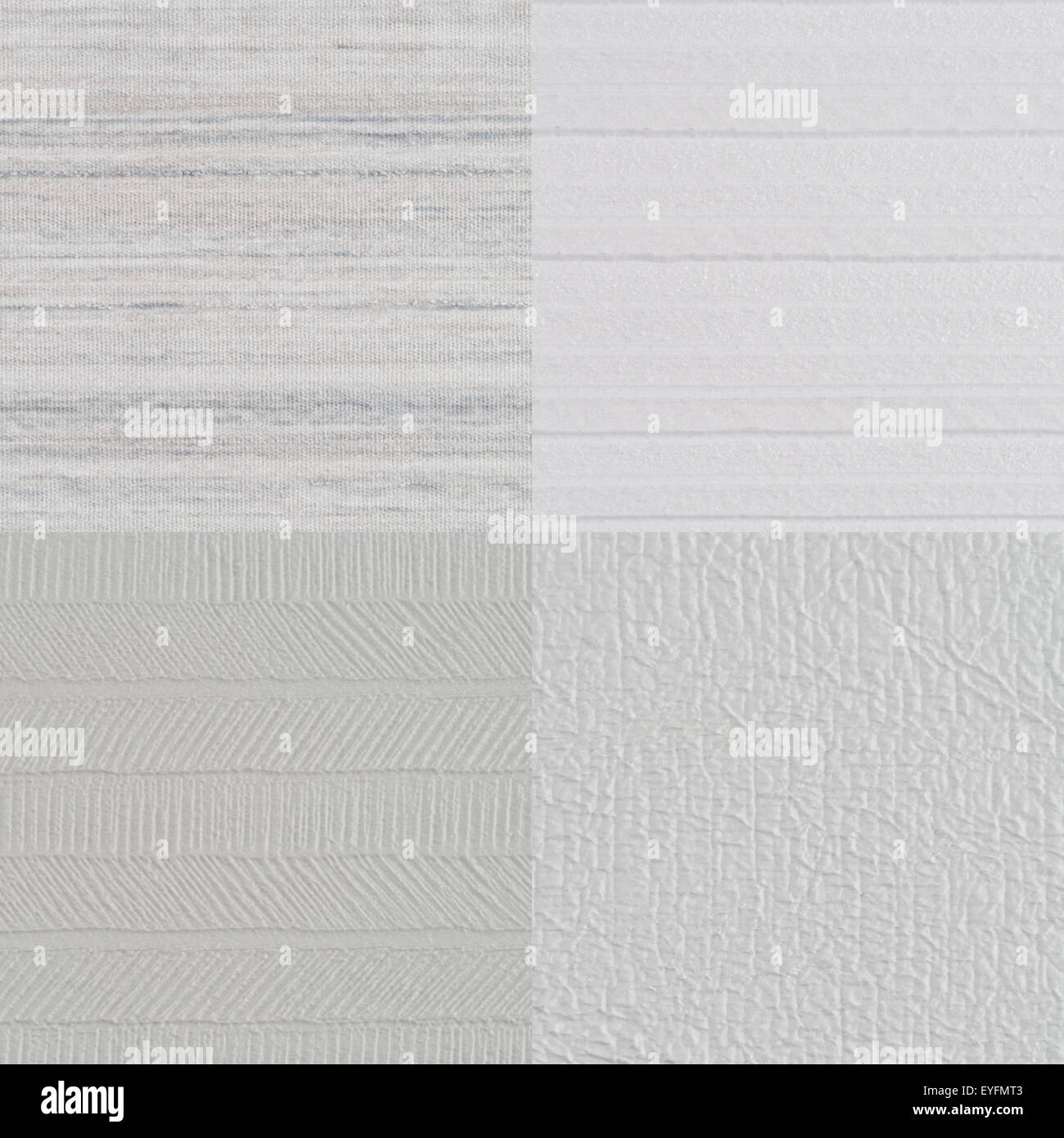 Set of white vinyl samples, texture background Stock Photo - Alamy