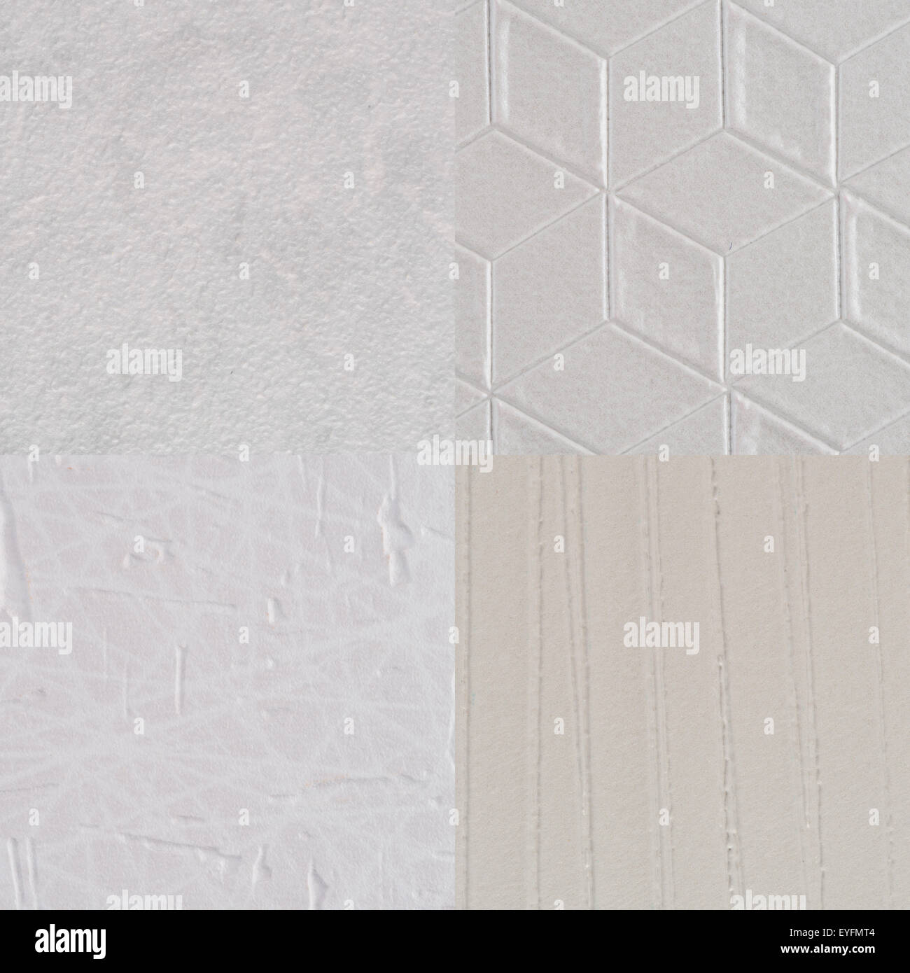 Set of white vinyl samples, texture background Stock Photo - Alamy