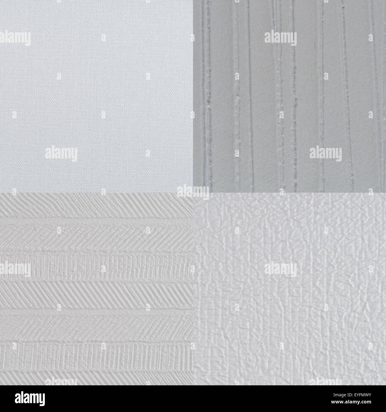 Set of white vinyl samples, texture background Stock Photo - Alamy