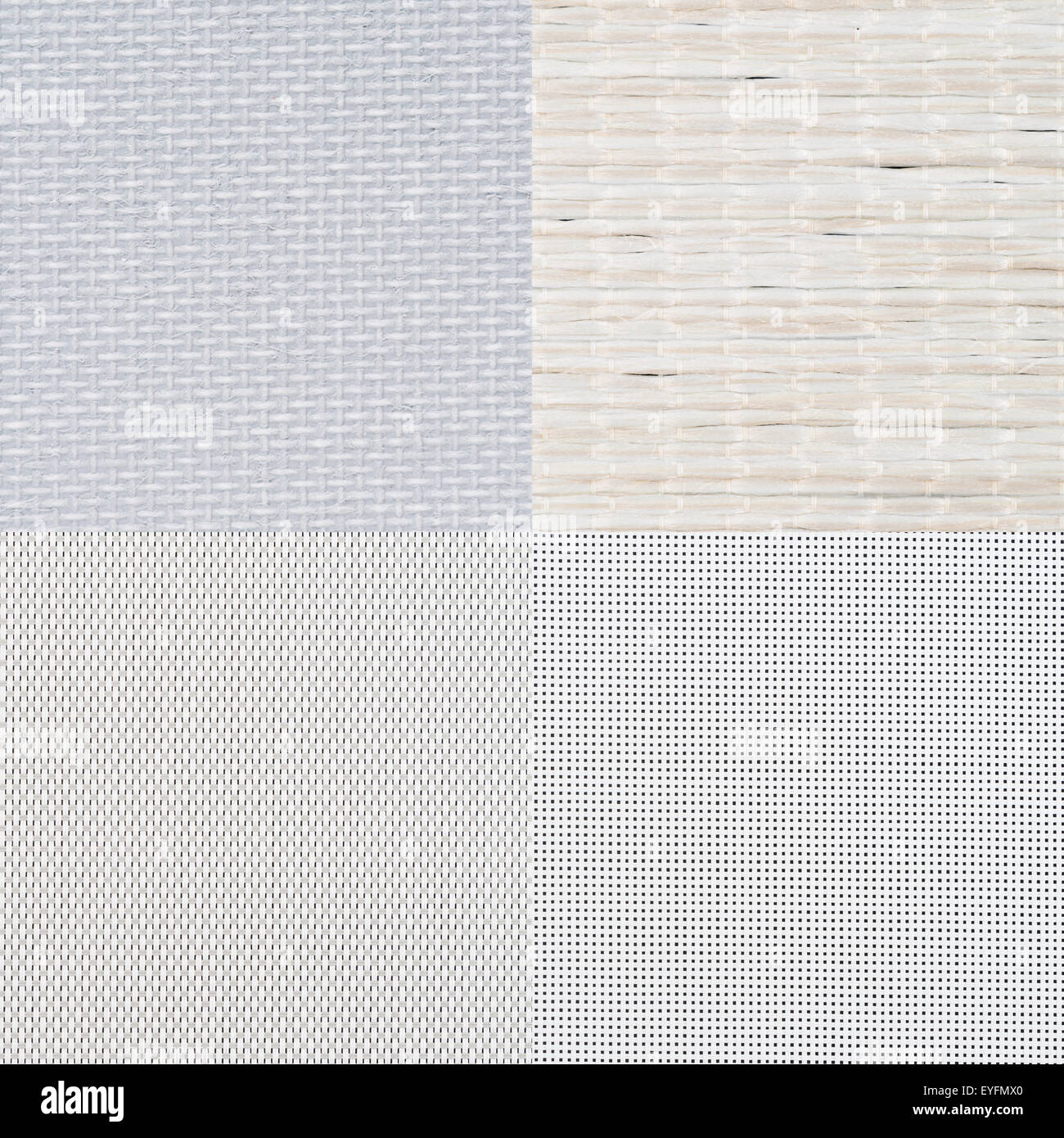 Set of white vinyl samples, texture background Stock Photo - Alamy