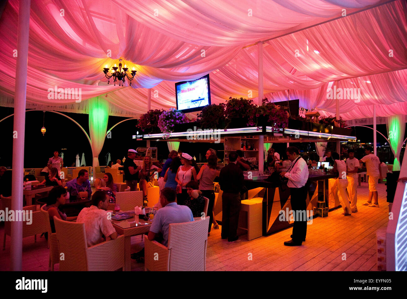 High class night club on the beach; Odessa, Ukraine Stock Photo - Alamy