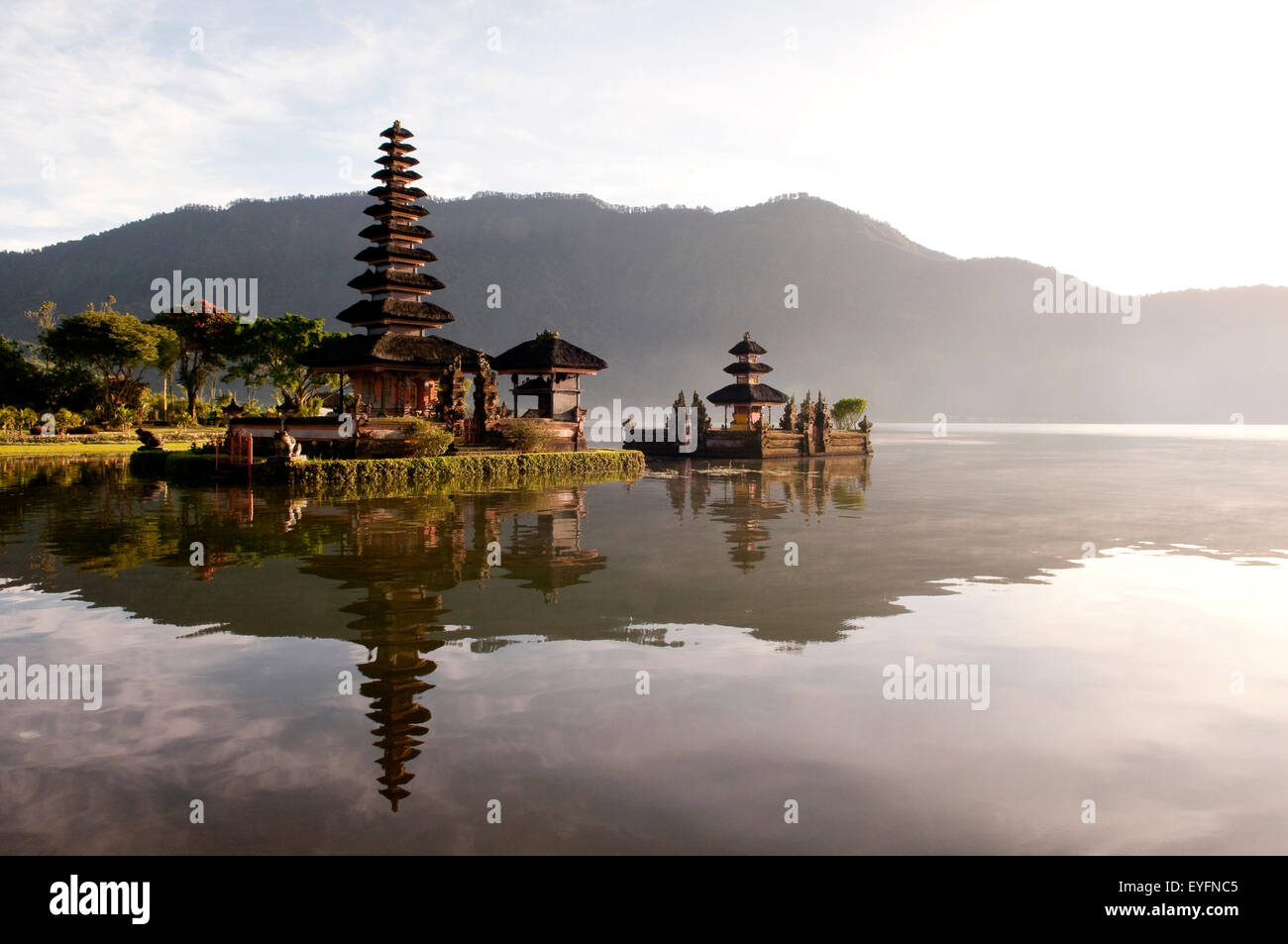 Temple on Lake Bratan; Bali Stock Photo - Alamy