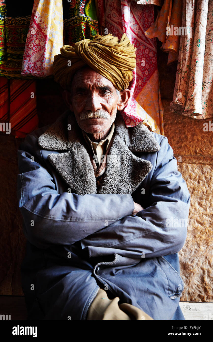 Man selling clothes in Jaisalmer Rajasthan India Stock Photo - Alamy