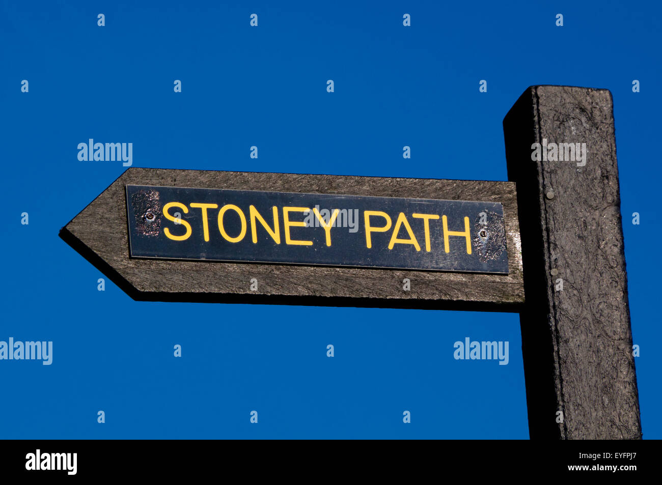Shaftesbury Stoney Path Sign, Wiltshire, Uk Stock Photo - Alamy