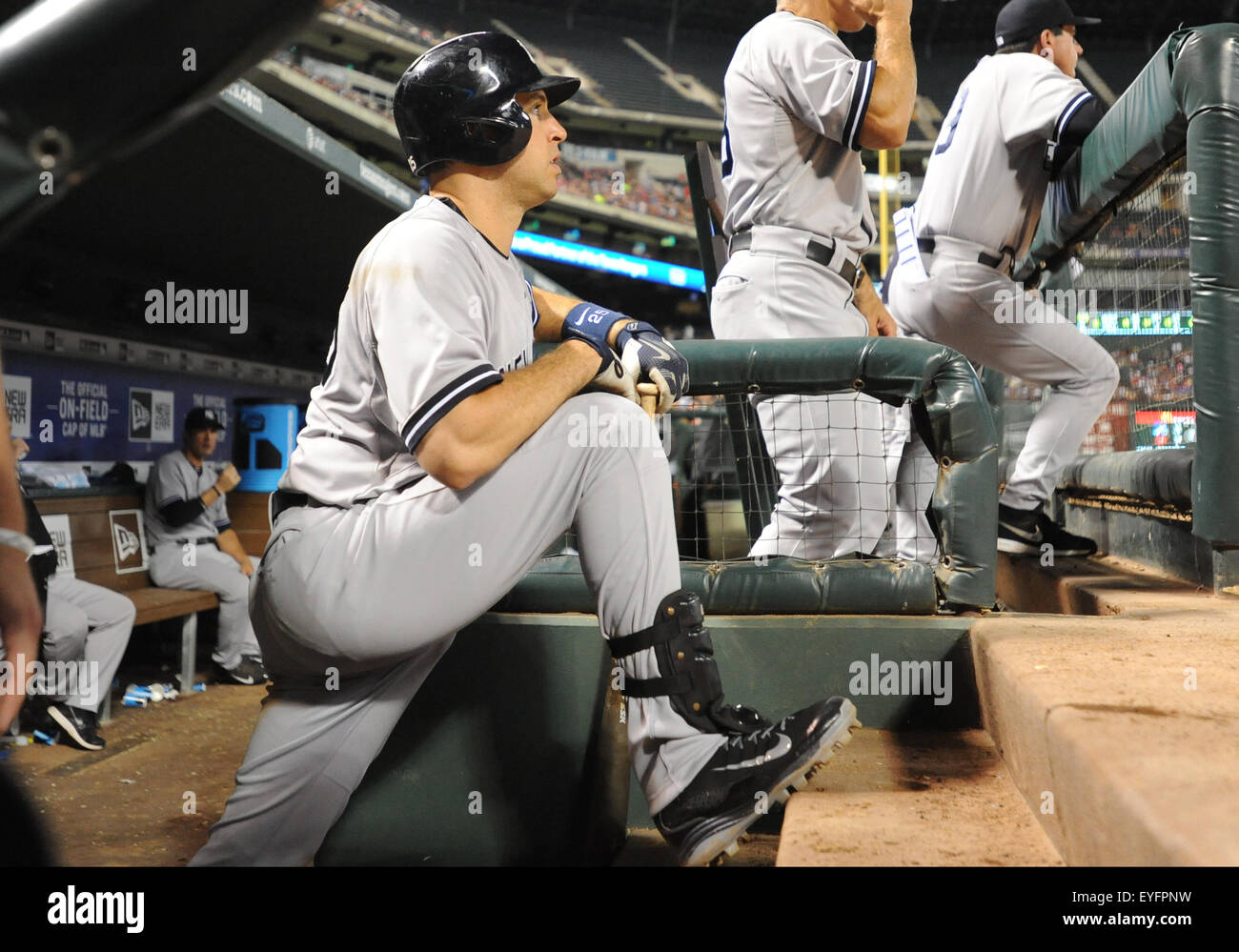 Arlington, Texas, USA. 27th July, 2015. Texas Rangers relief pitcher ...