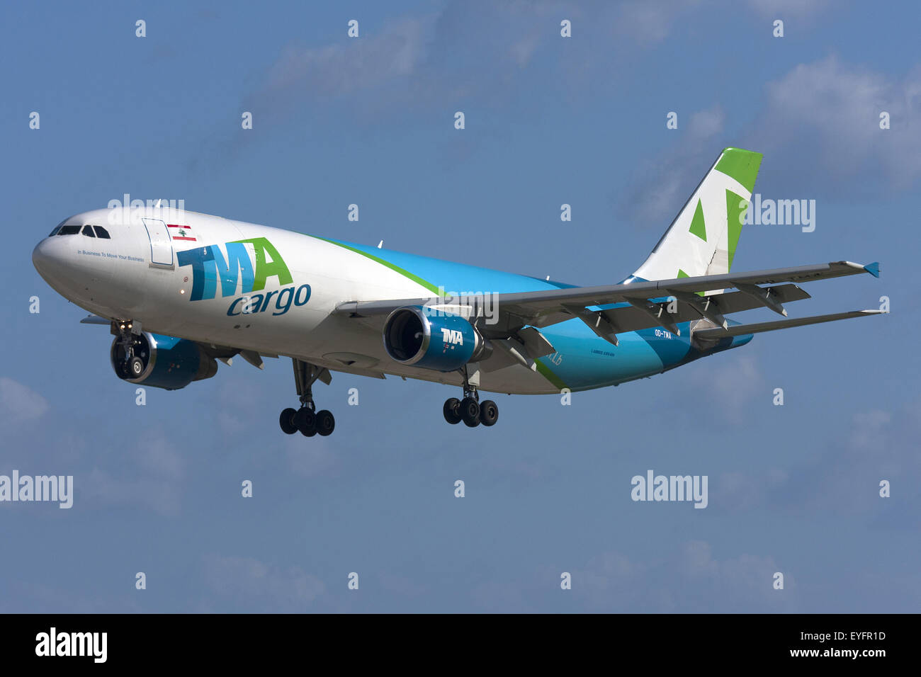 TMA Cargo Airbus A300 Freighter landing runway 31 Stock Photo - Alamy