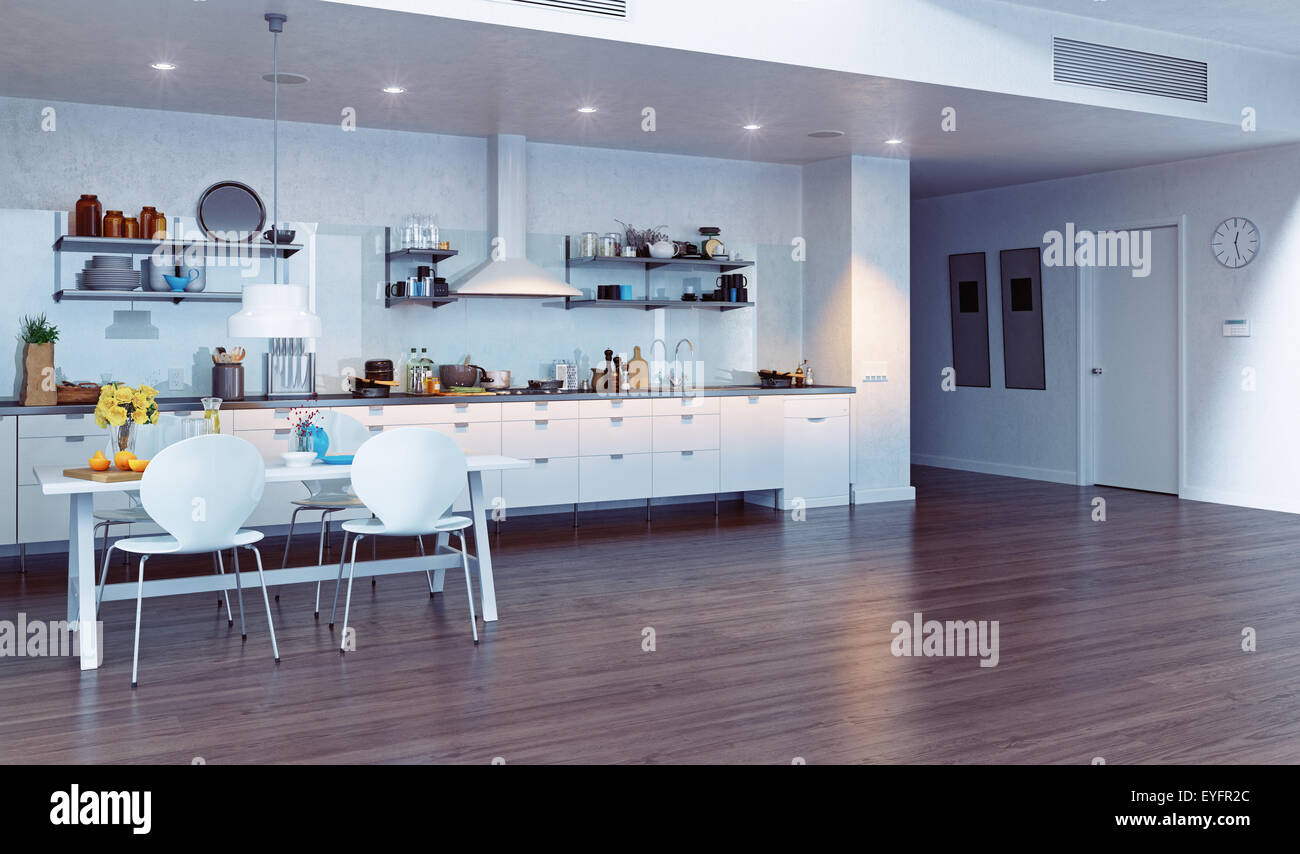modern kitchen interior Stock Photo - Alamy