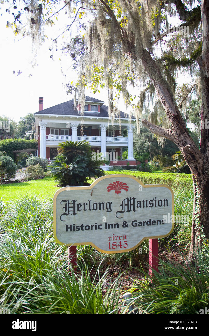 Usa, Florida, Hotel Sign; Micanopy Stock Photo - Alamy