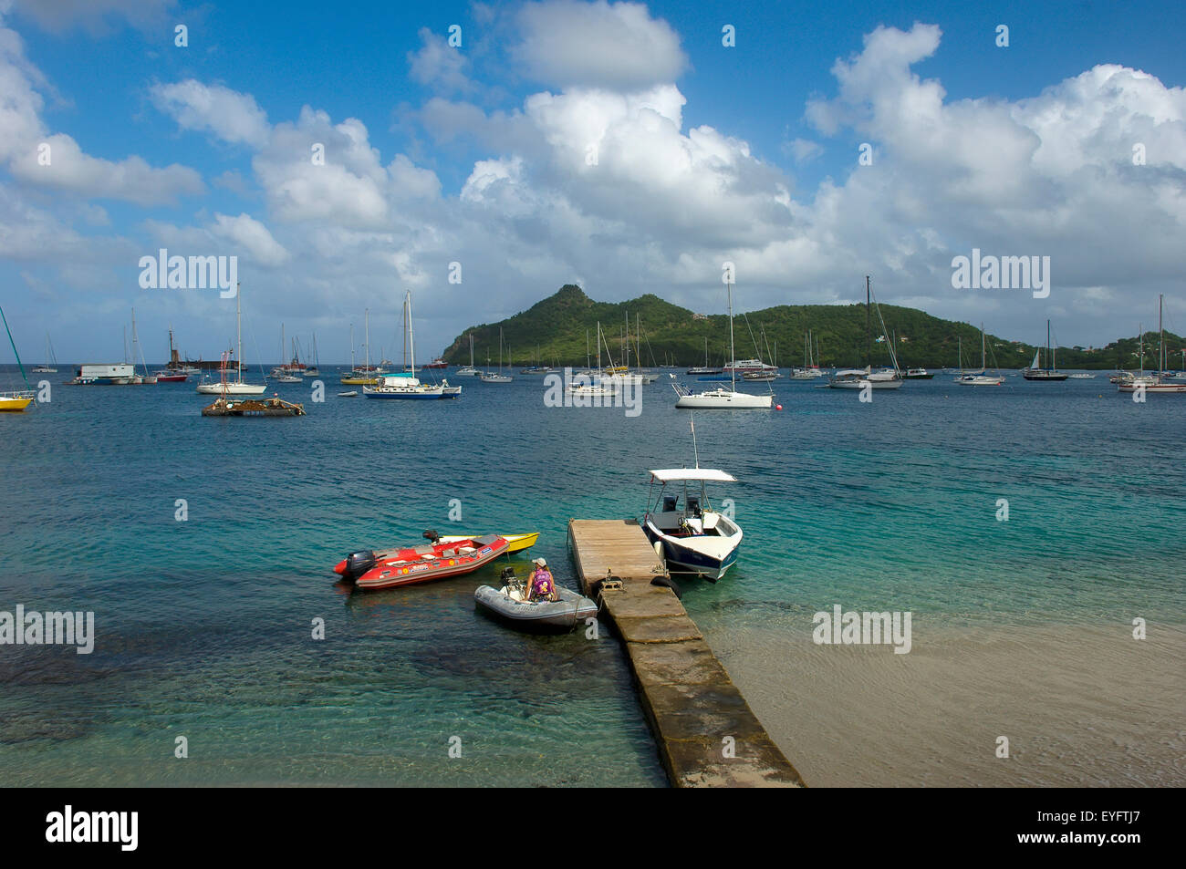 Motorboat sailing on caribbean beach hi-res stock photography and ...