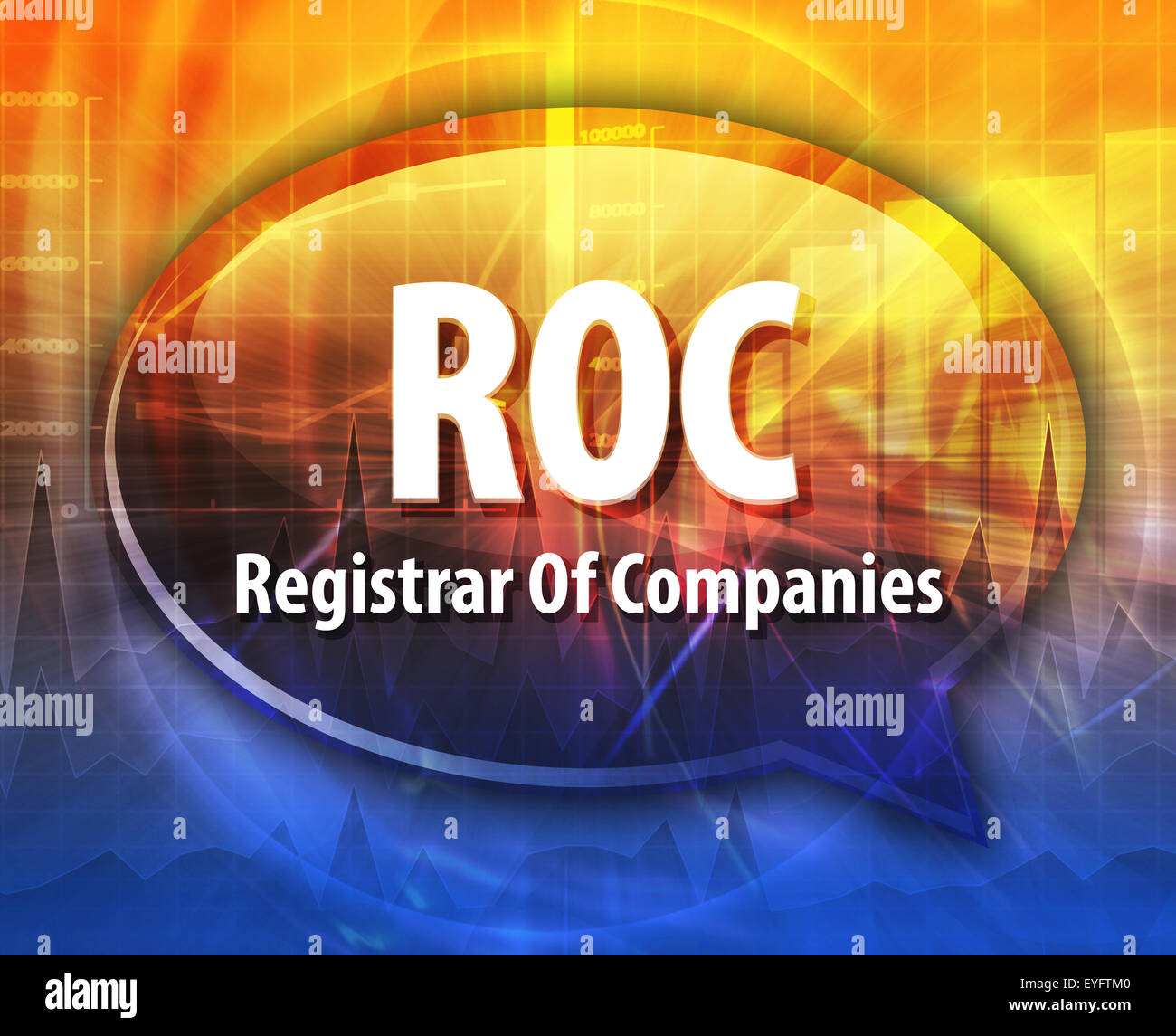 word speech bubble illustration of business acronym term ROC Registrar ...