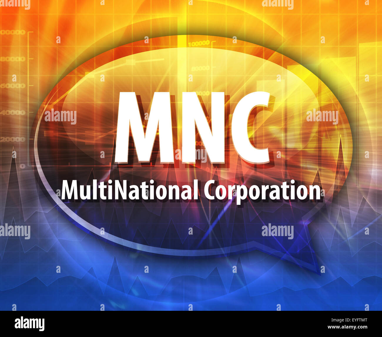 word speech bubble illustration of business acronym term MNC ...