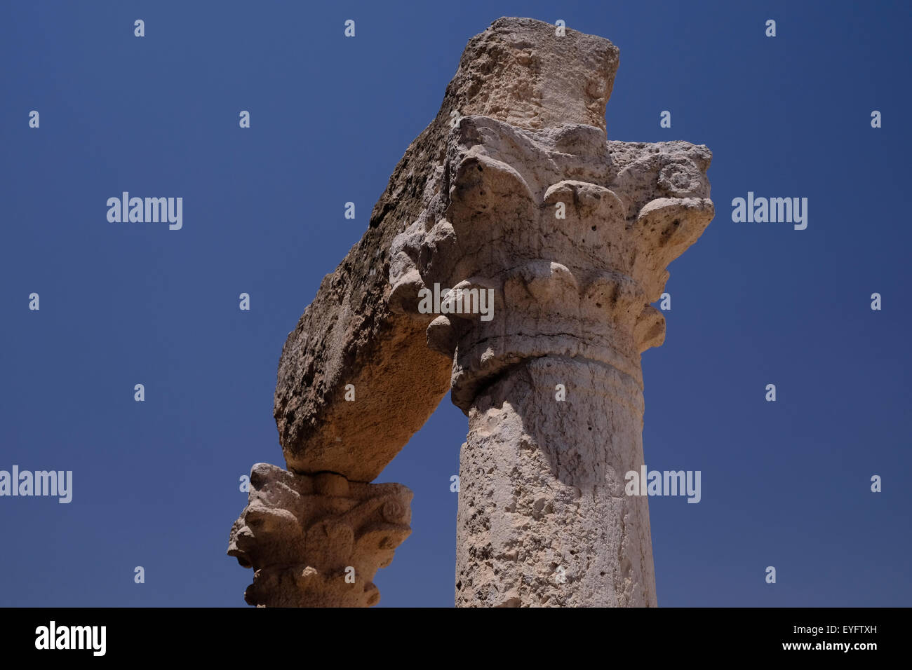 Columns with elaborately carved capital from Roman-Byzantine era 5th ...