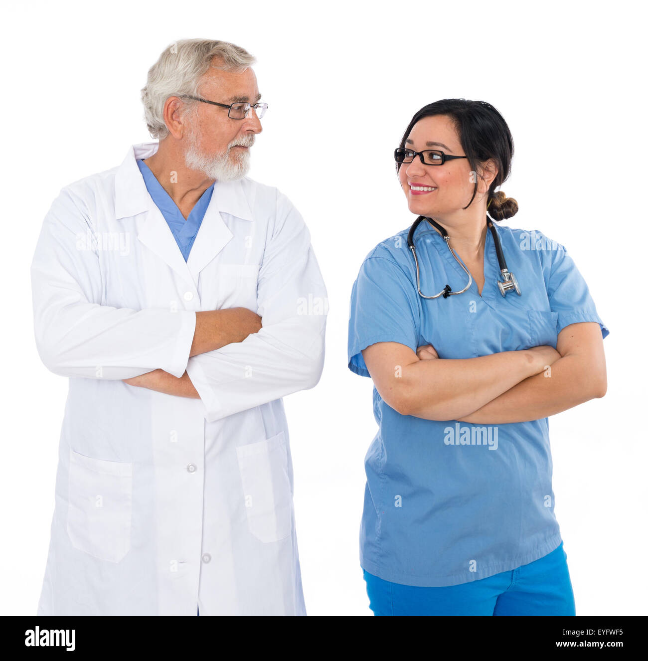 Medical nurse talking doctors Cut Out Stock Images & Pictures - Alamy