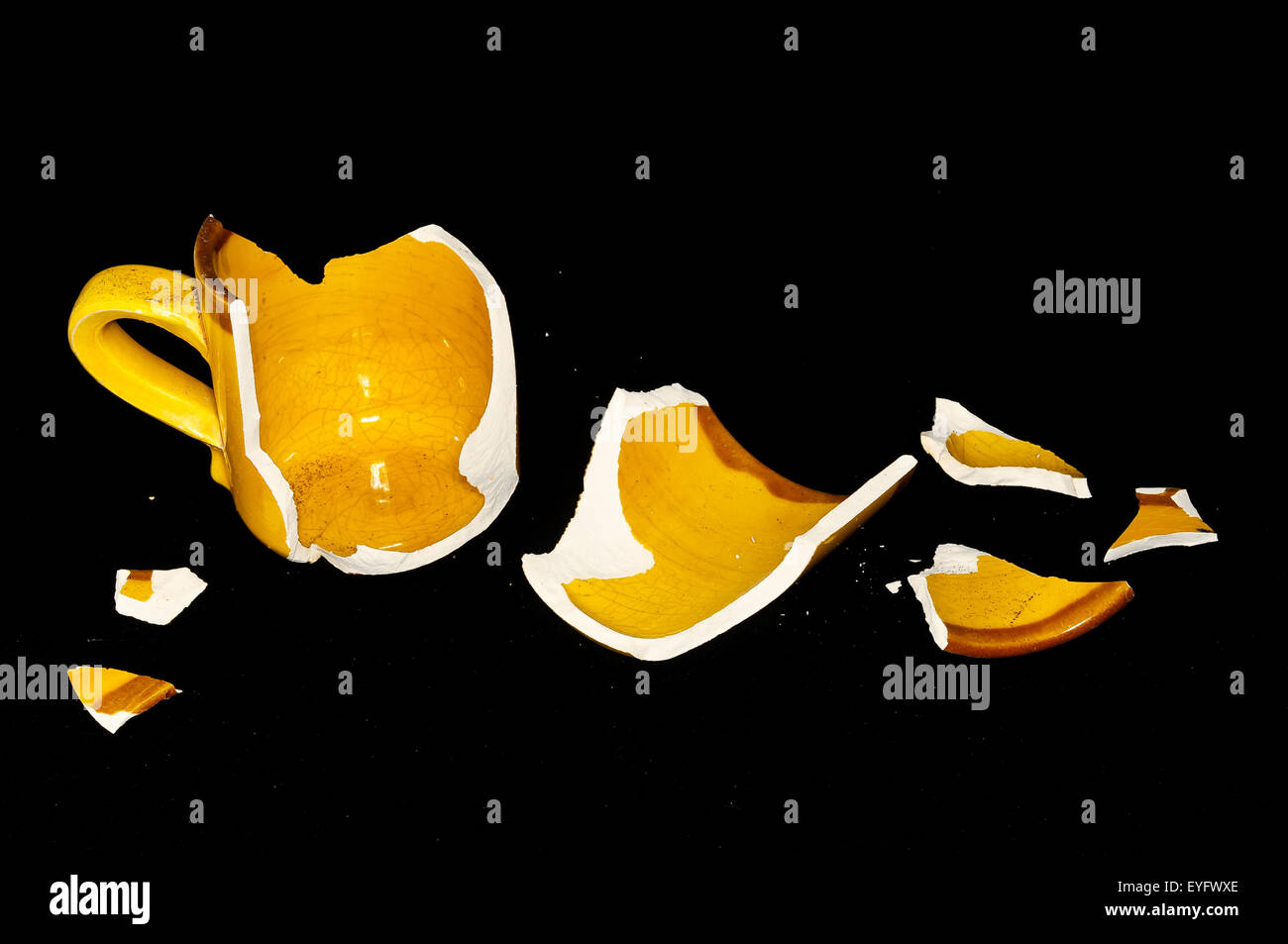Broken Orange Coffe Cup Stock Photo - Alamy