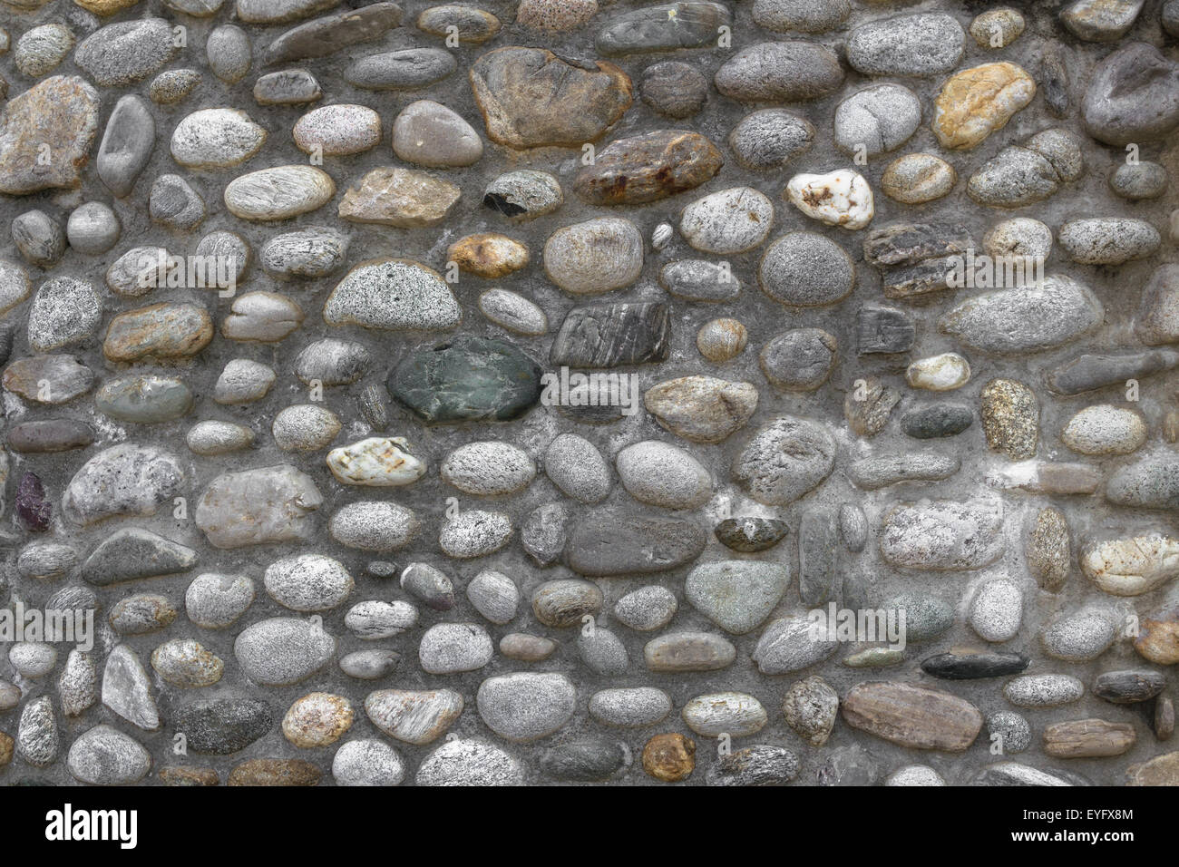 Stone wall rounded stones hi-res stock photography and images - Alamy