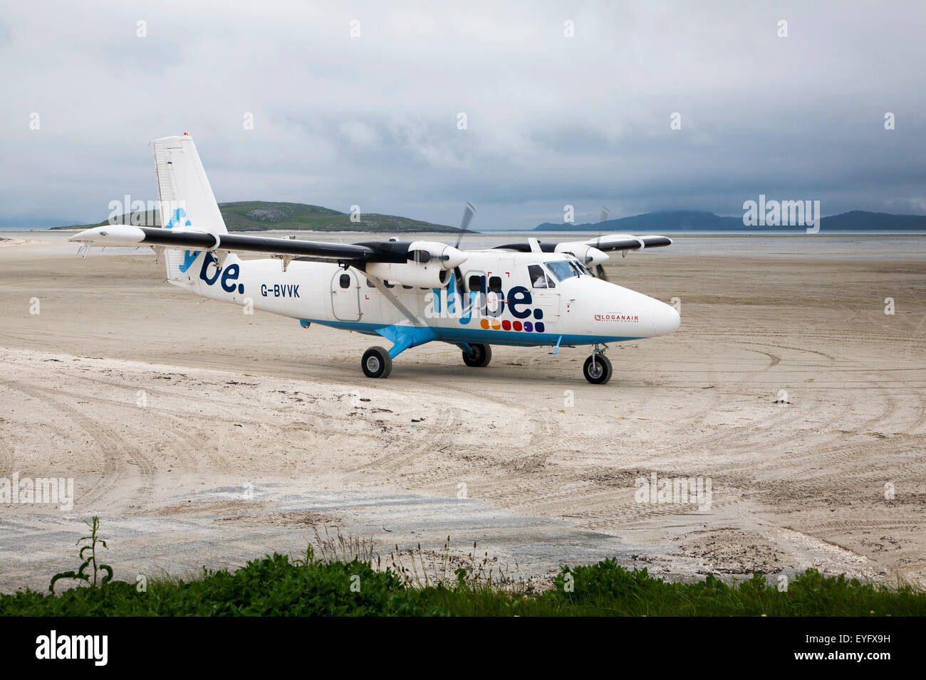Airplane on barra beach hi-res stock photography and images - Alamy