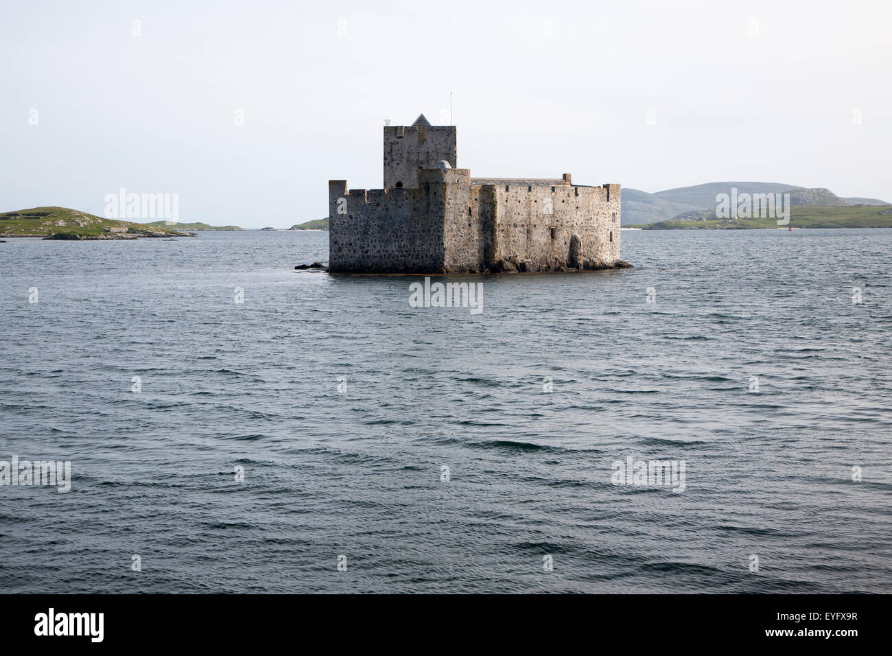Kisimul castle dating from the sixteenth century and home of the ...