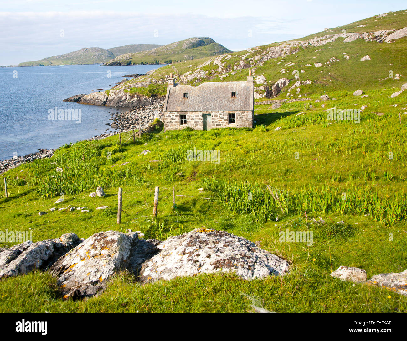 Croft house on vatersay island hi-res stock photography and images - Alamy
