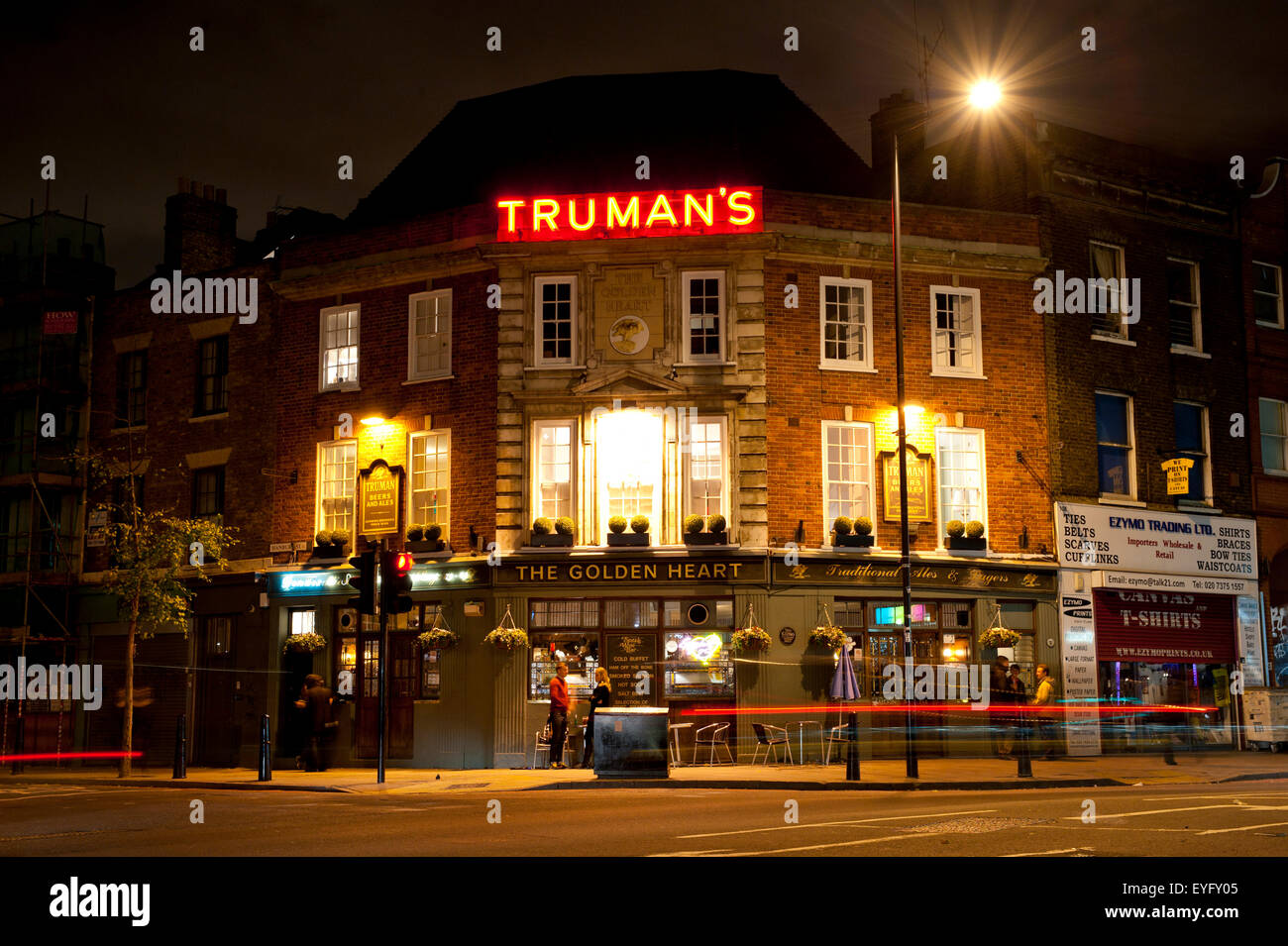 The Golden Heart Pub In Spitalfields, East London, London, Uk Stock ...
