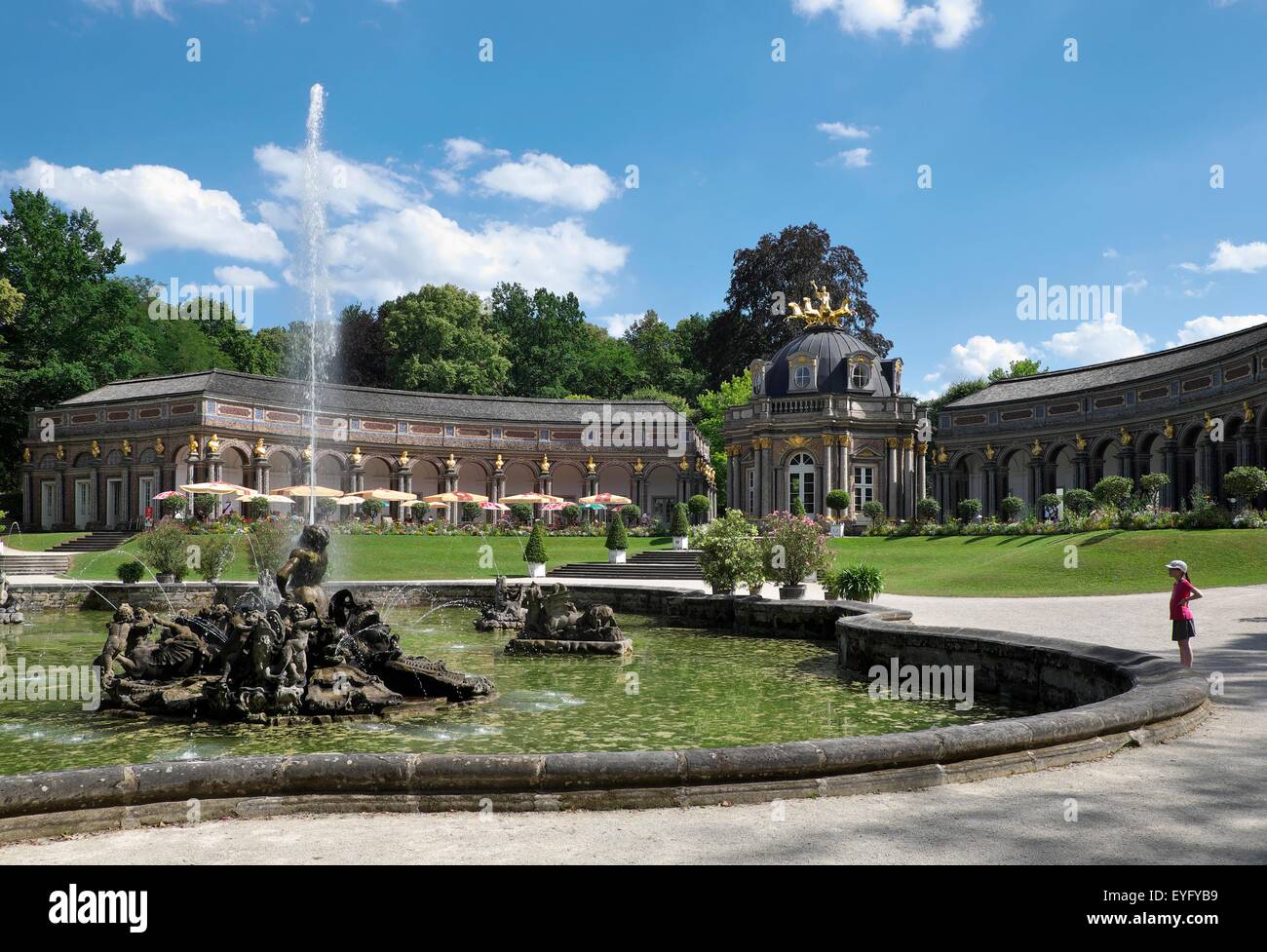 Water features, park and new castle, Hermitage, Bayreuth, Upper ...