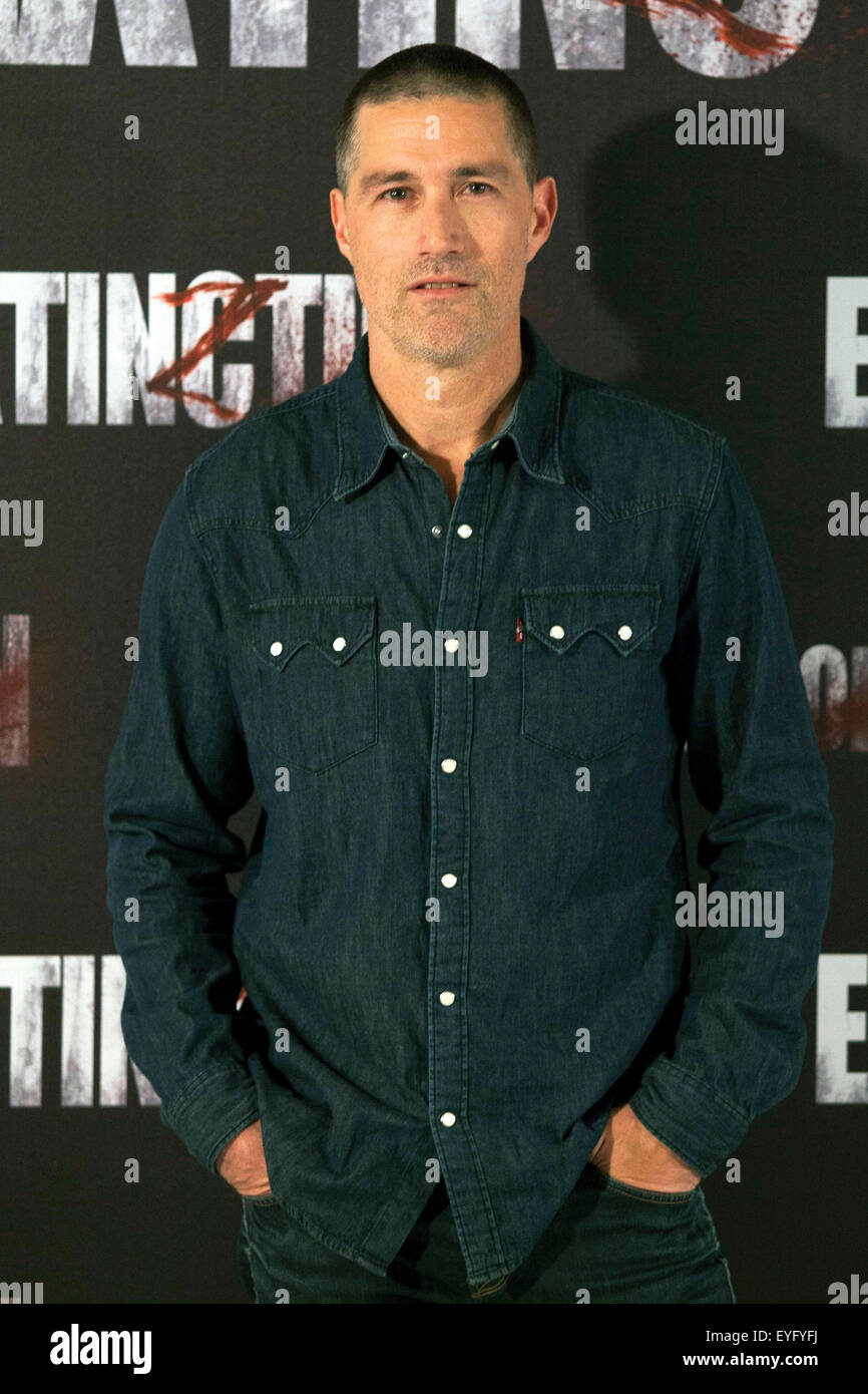 Matthew Fox attends the 'Extinction' photocall at Eurobuilding Hotel on ...