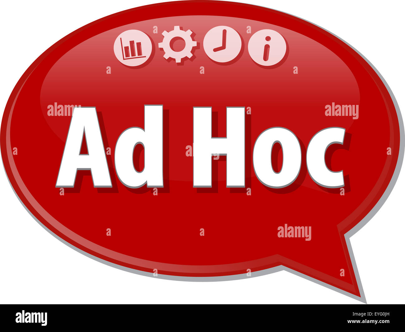 Speech bubble dialog illustration of business term saying Ad Hoc Stock ...