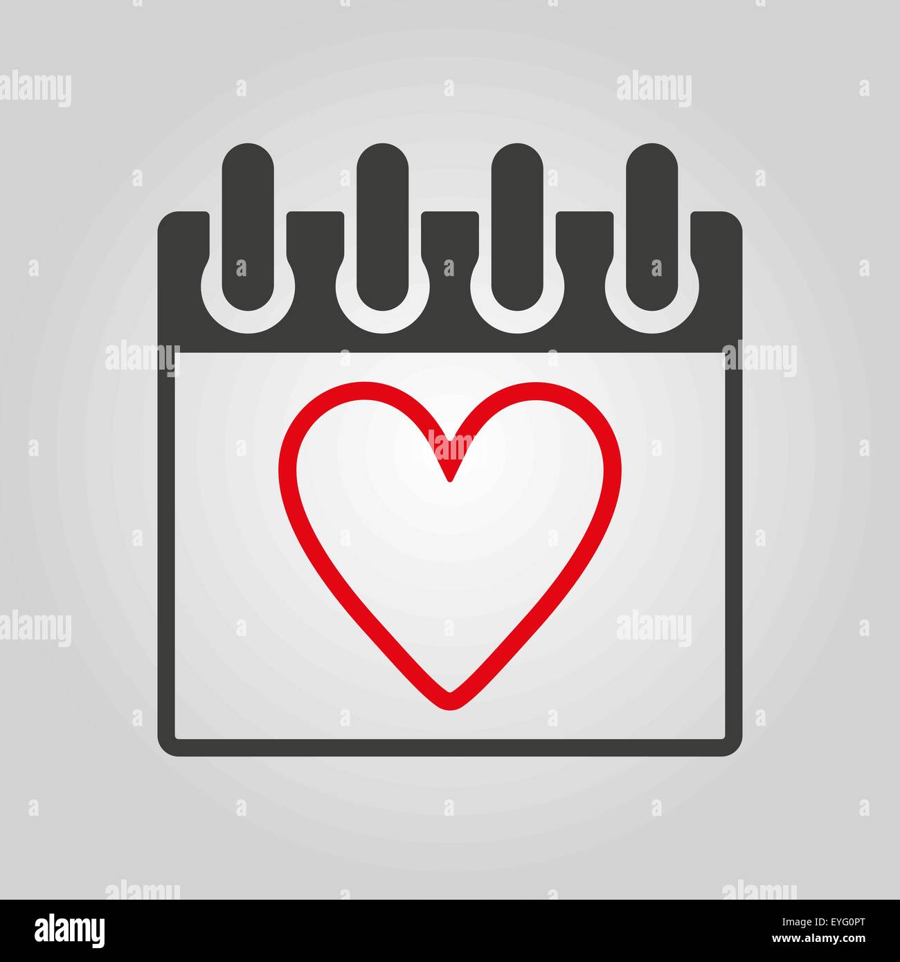 The calendar icon. Valentines day symbol Stock Vector Image & Art - Alamy