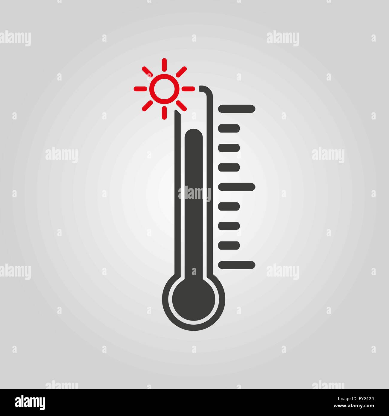 The thermometer icon. High temperature symbol Stock Vector Image & Art ...