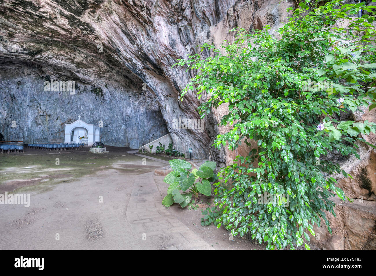 Italy Calabria Praia a Mare Diocesan Shrine S. Maria of the Cave Stock ...