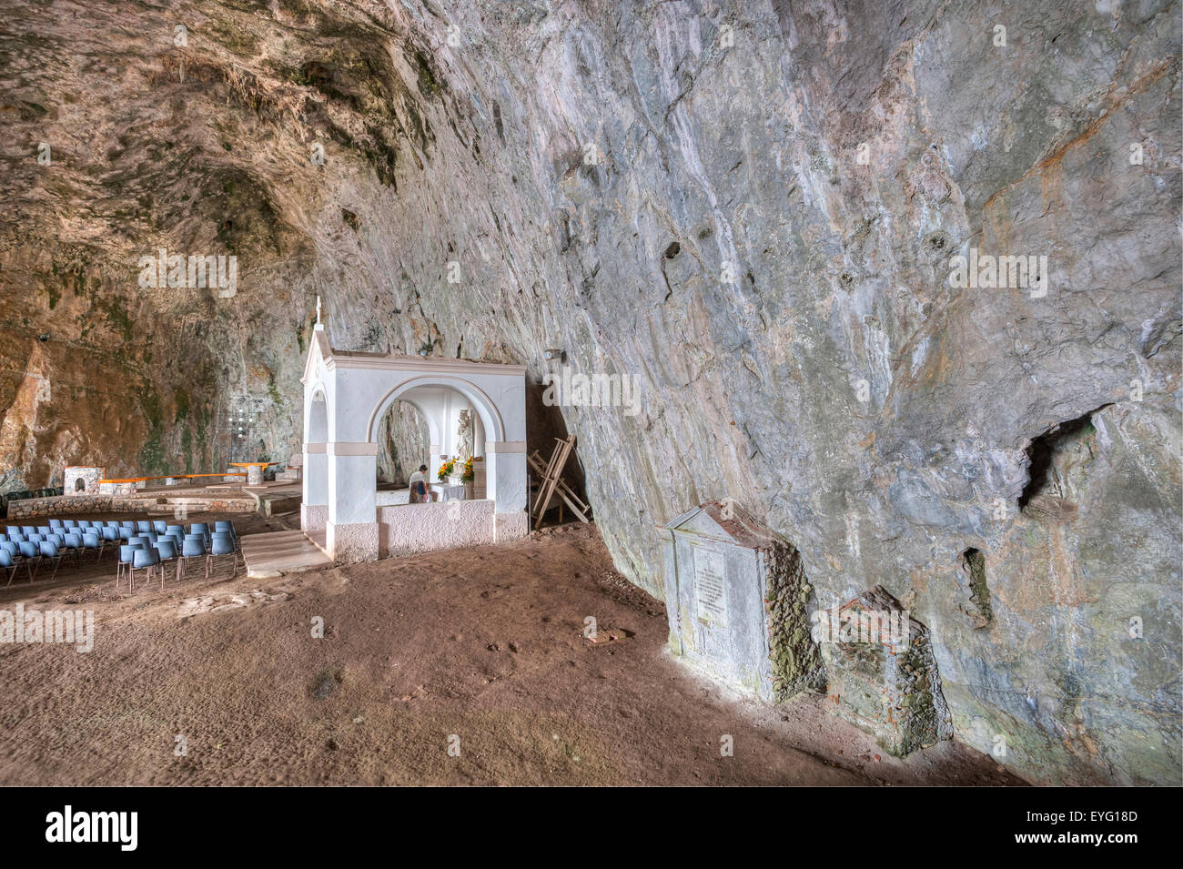 Italy Calabria Praia a Mare Diocesan Shrine S. Maria of the Cave Stock ...