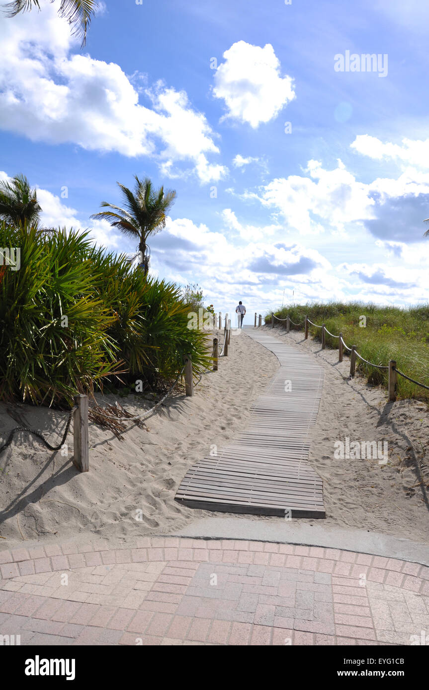 Beautiful Beach Board Walk Stock Photo - Alamy
