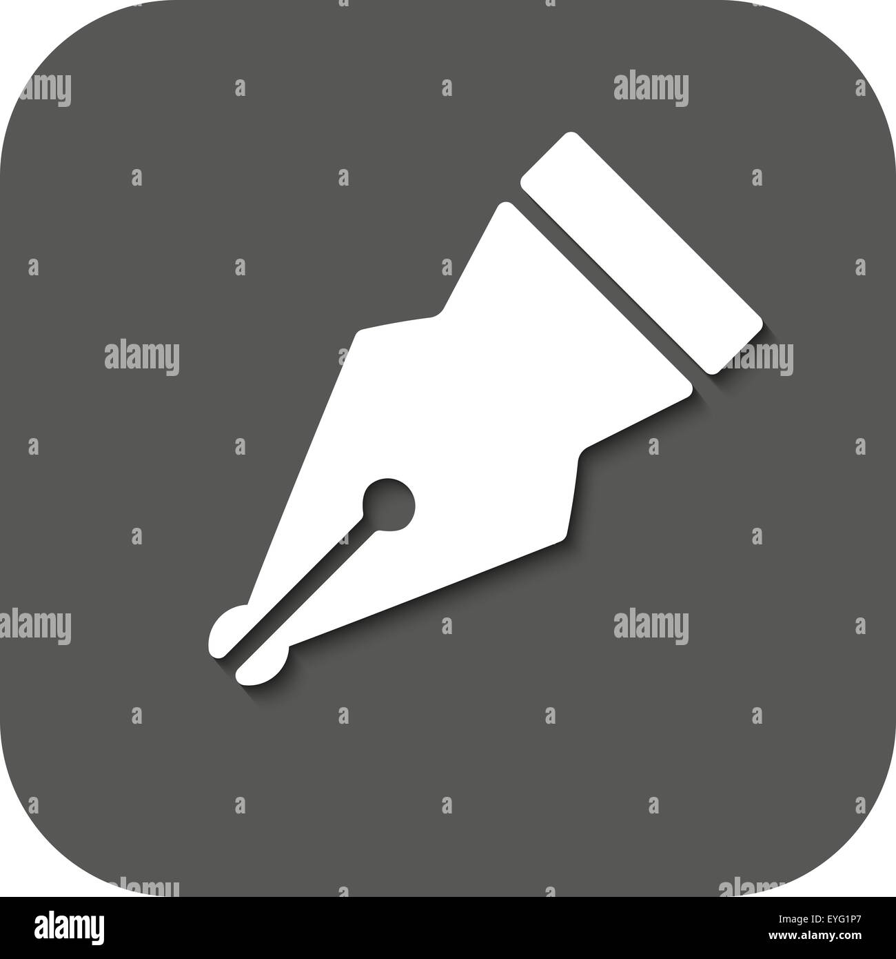 The pen icon. Fountain Pen symbol. Flat Stock Vector Image & Art - Alamy