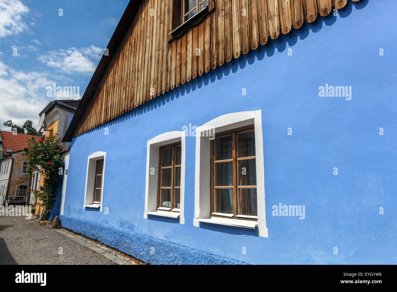 Streets of Old Town, Tabor - the city of Hussites, South Bohemia, Czech ...