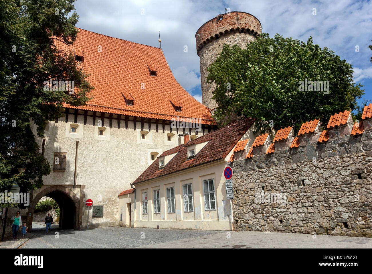 Bechyne gate, Kotnov Castle Tabor South Bohemia Czech Republic Stock ...