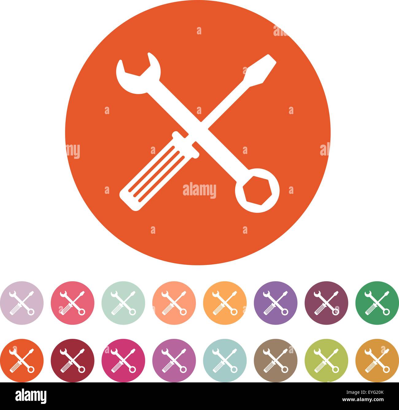 The wrench and screwdriver icon. Settings symbol Stock Vector Image ...