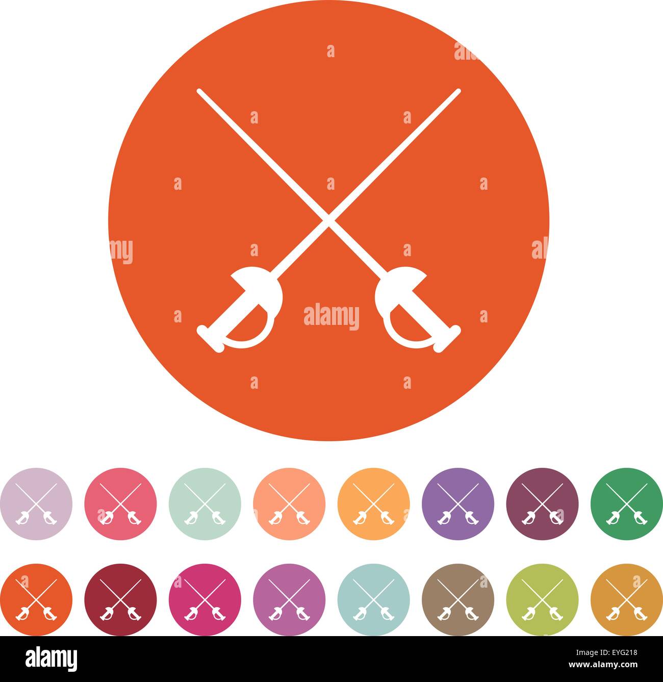 The sword icon. Epee symbol. Flat Stock Vector Image & Art - Alamy