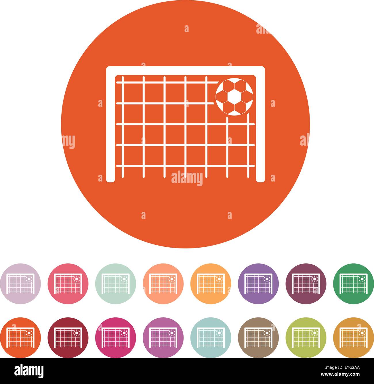 The football goal icon. Soccer symbol. Flat Stock Vector Image & Art ...