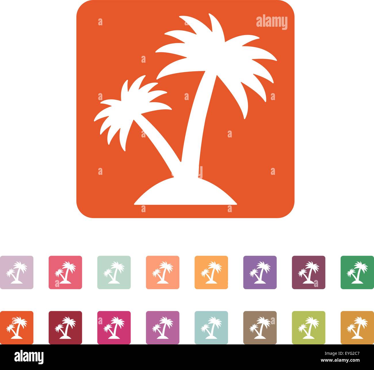 The palm icon. Island symbol. Flat Stock Vector Image & Art - Alamy