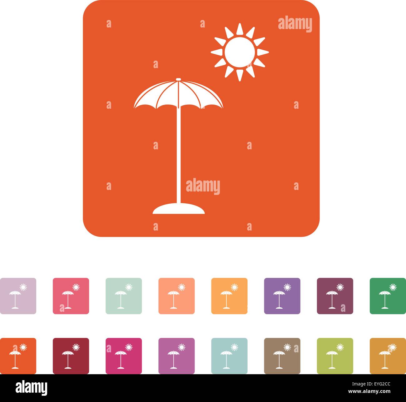 The parasol icon. Vacation symbol. Flat Stock Vector Image & Art - Alamy