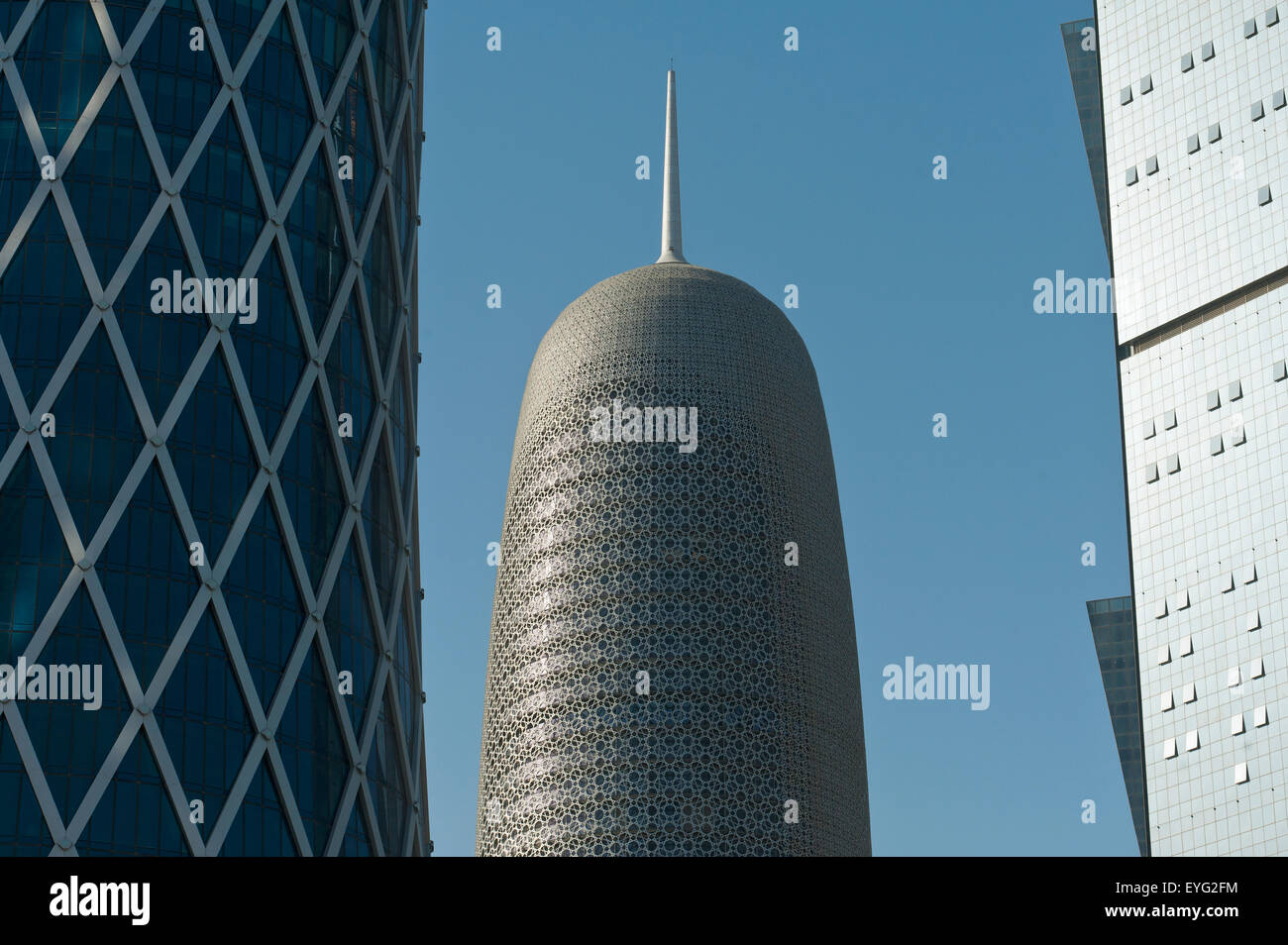 Qatar, Exterior of modern office buildings; Doha Stock Photo - Alamy