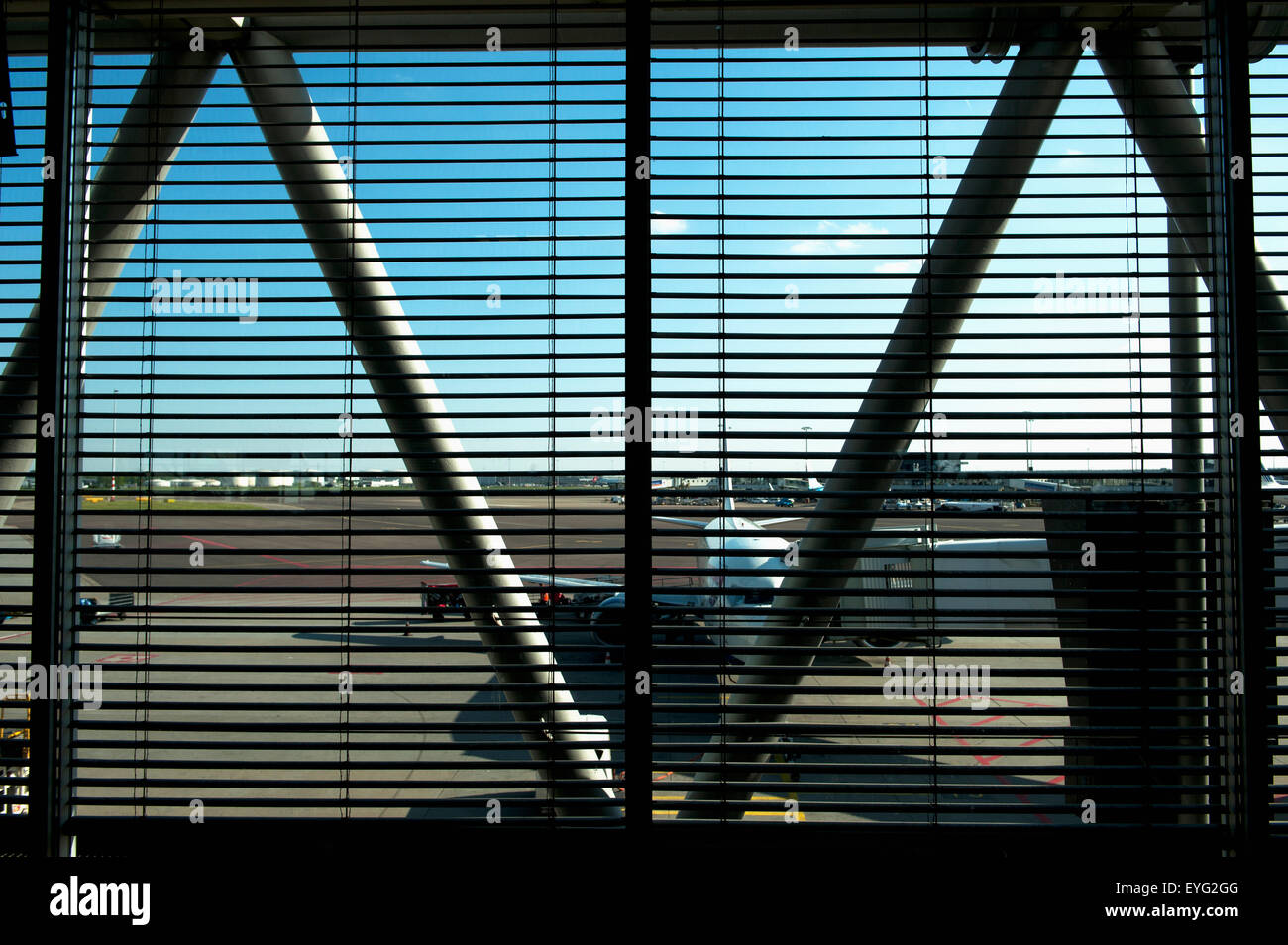 Holland, View from window of Schiphol airport; Amsterdam Stock Photo ...
