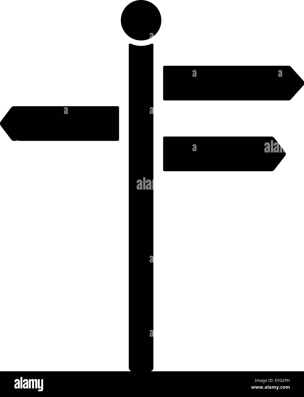 The signpost icon. Pointer symbol. Flat Stock Vector Image & Art - Alamy